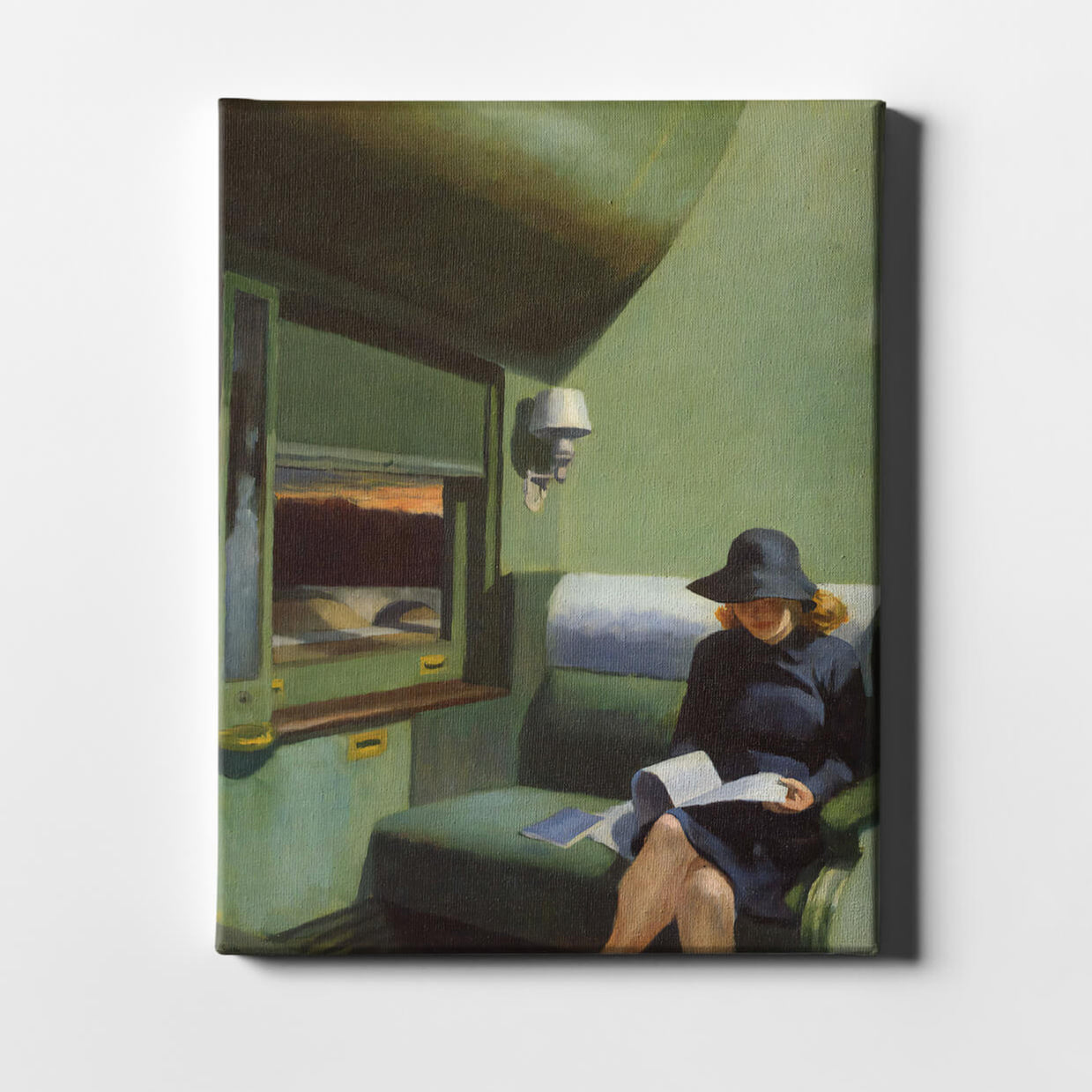 Edward Hopper - Compartment C Car / Canvas Print — Spiffing Prints