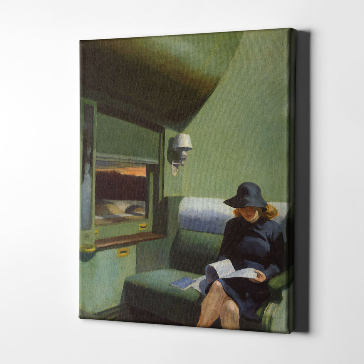 Edward Hopper - Compartment C Car / Canvas Print — Spiffing Prints
