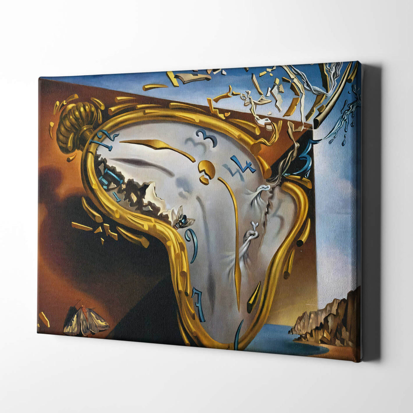 Salvador Dali - Soft Watch at the Moment of Explosion / Canvas Print ...