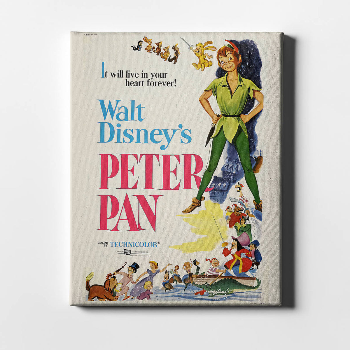 Walt Disney Peter Pan 1953 / Canvas Print — Spiffing Prints