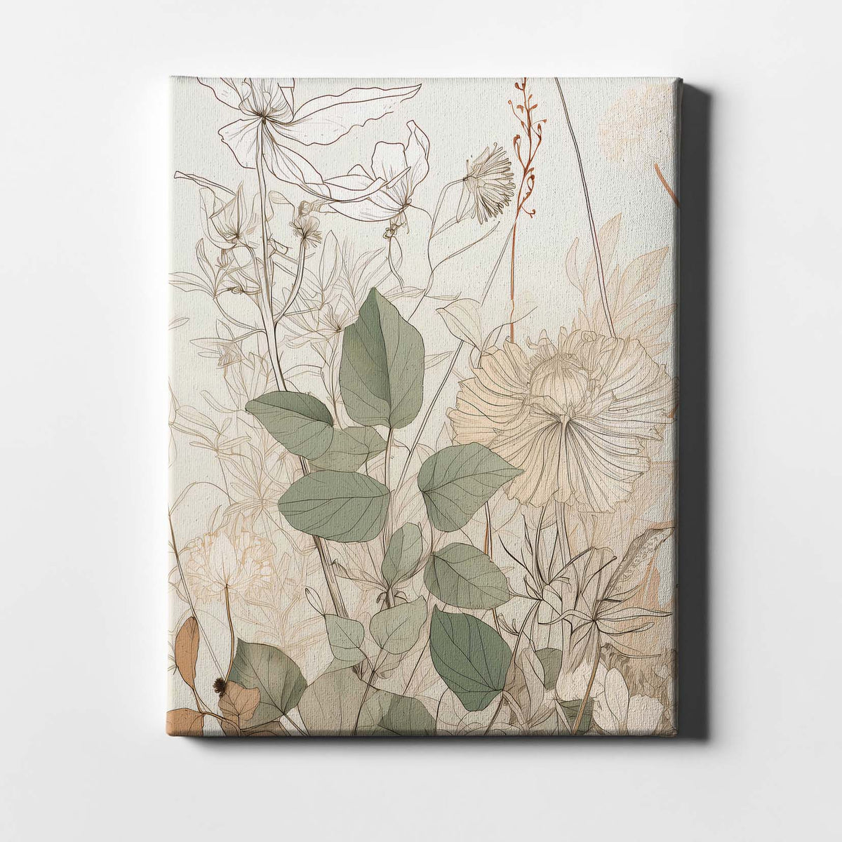 Whispering Botanicals No.6 – Delicate Botanical Print in Blush and Gre ...