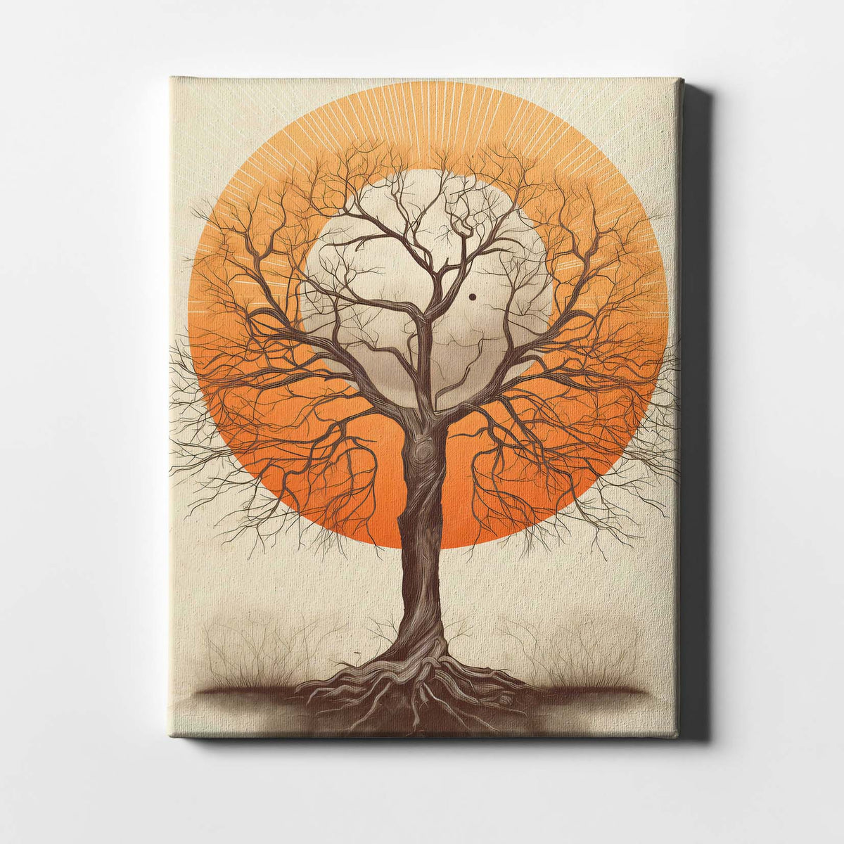 Solstice Tree – Botanical Print Featuring Tree of Life and Sun Motif ...