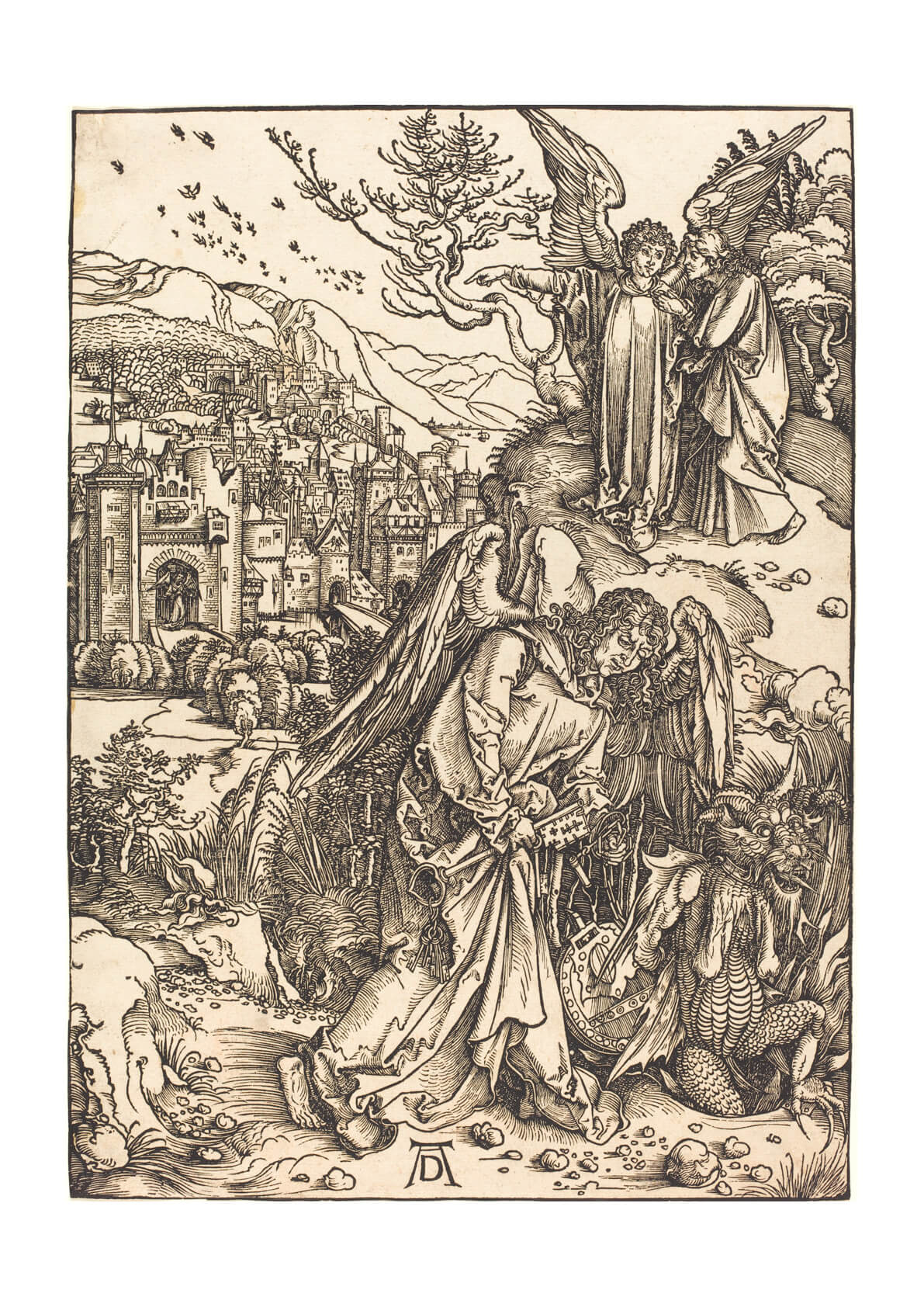 Albrecht Durer - The Angel with the Key to the Bottomless Pit ...
