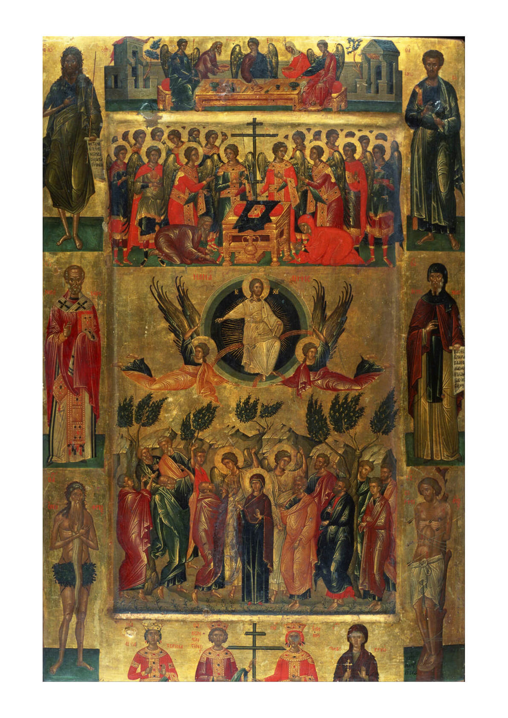 Andreas Ritzos - Icon Ascension of Christ with the Hetoimasia ...