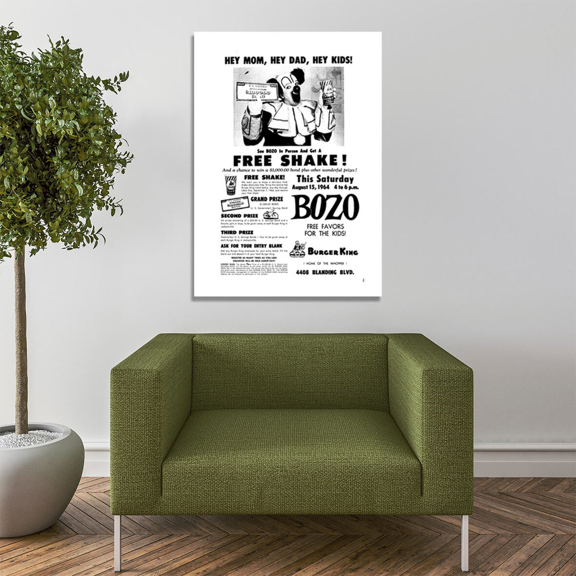 Bozo Burger King Poster — Spiffing Prints
