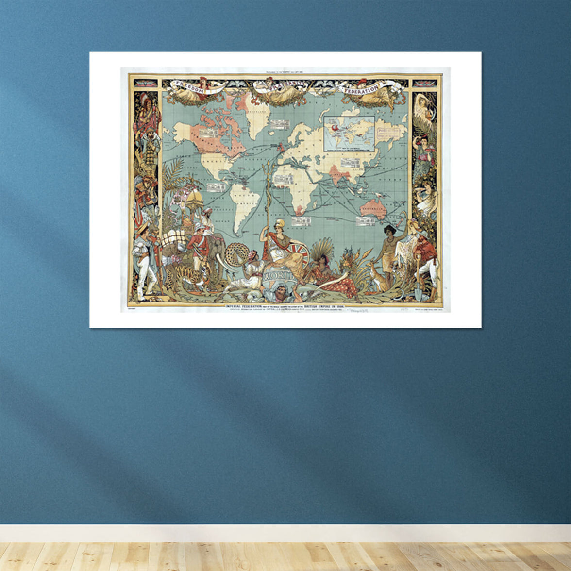 British Empire Map Imperial Federation Map of The World 1886 — Spiffing ...