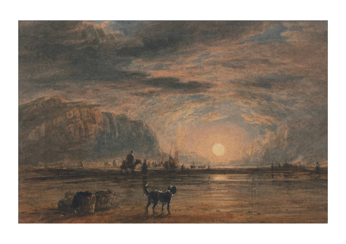 David Cox - Beach Scene - Sunrise — Spiffing Prints