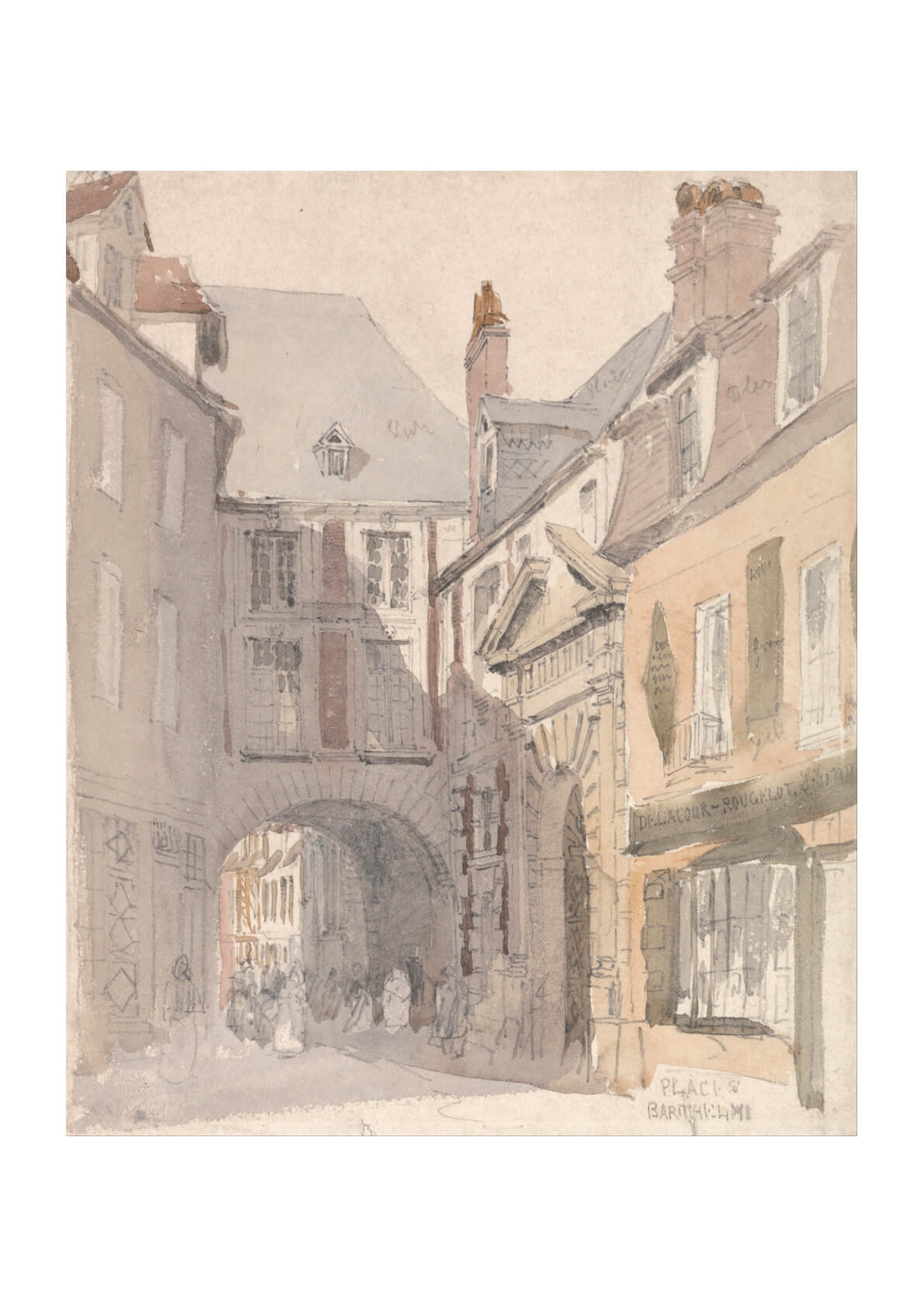 David Cox - Place St. Barthélemy Rouen — Spiffing Prints