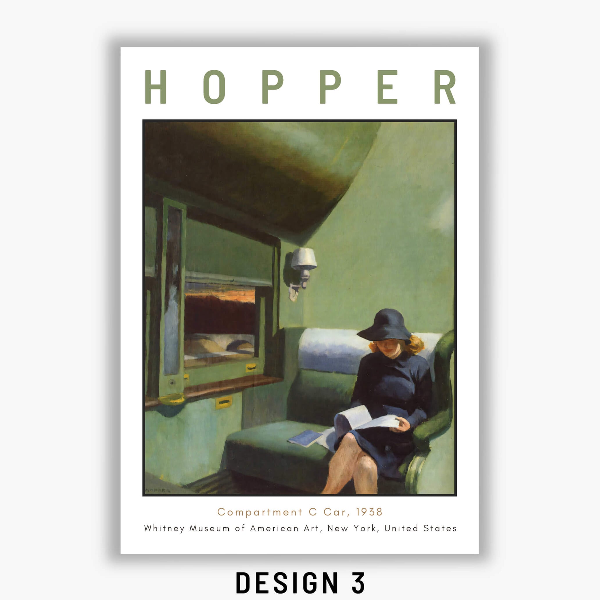 Edward Hopper - Compartment C Car — Spiffing Prints