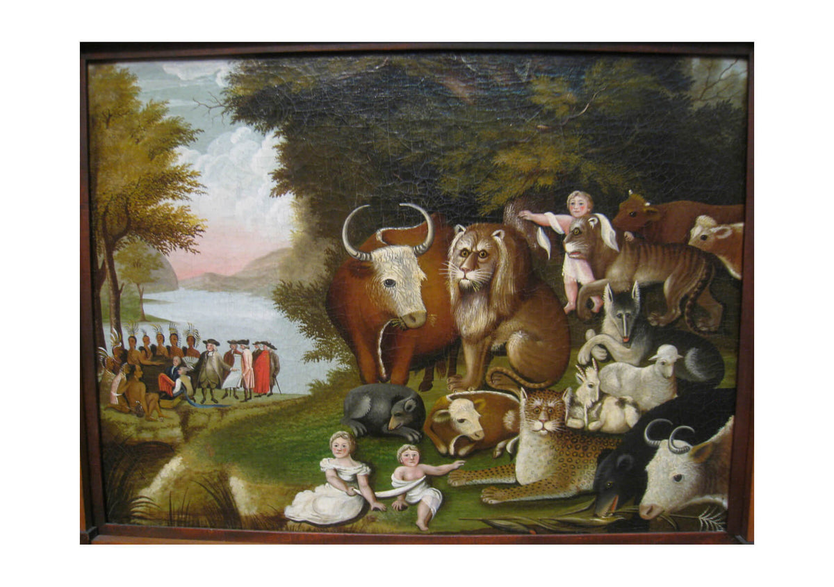 Edward Hicks - The Peaceable Kingdom circa 1833 — Spiffing Prints