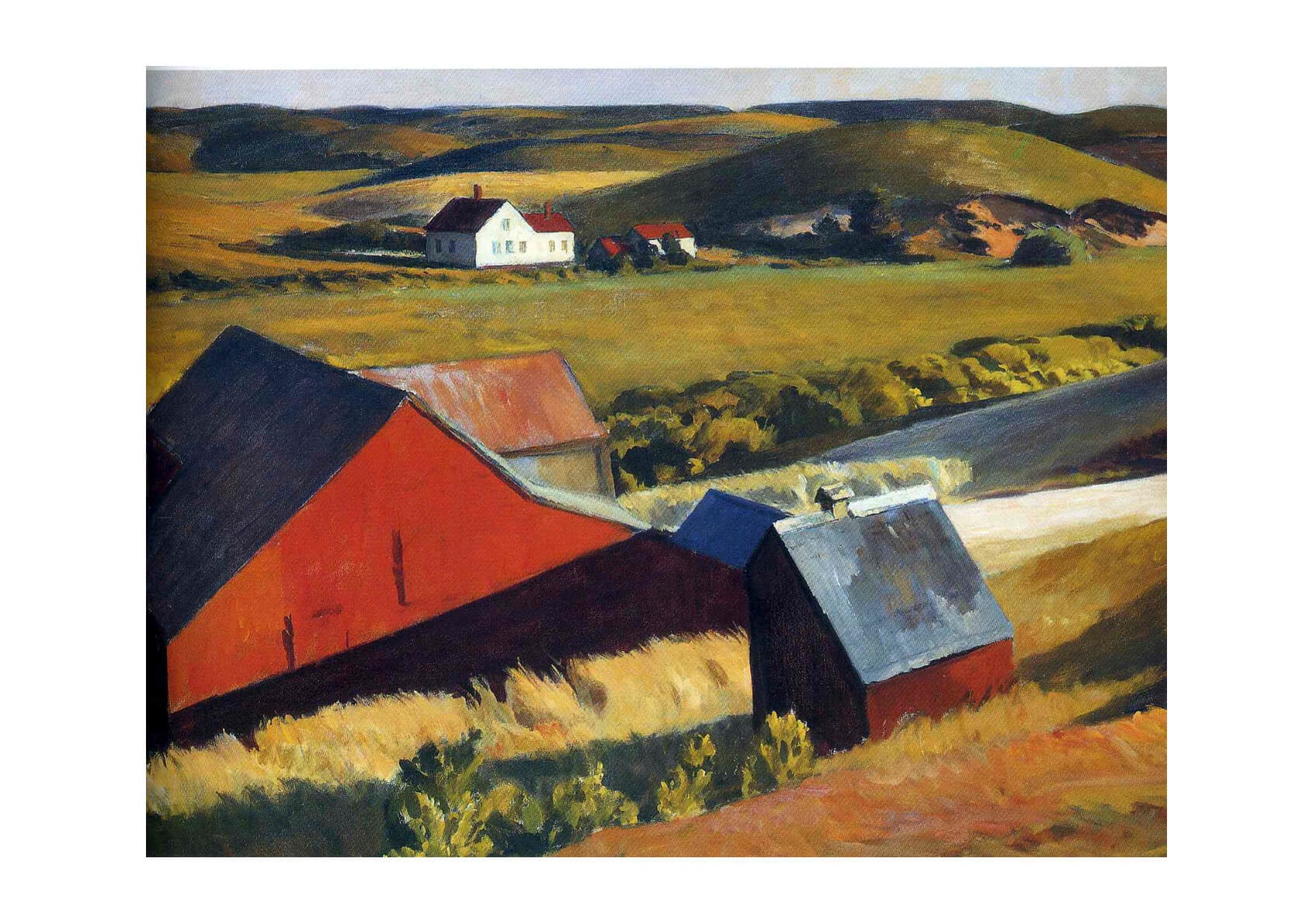 Edward Hopper - Cobb's Barns and Distant Houses — Spiffing Prints