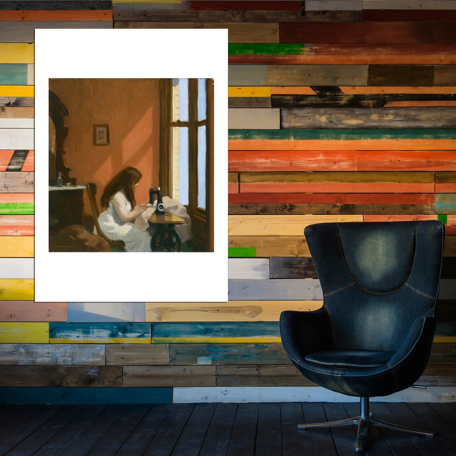 Edward Hopper - Girl At Sewing Machine — Spiffing Prints