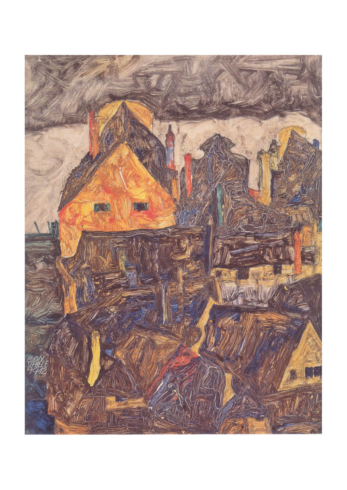 Egon Schiele - Die alte Stadt I (Tote Stadt V) - 1912 — Spiffing Prints