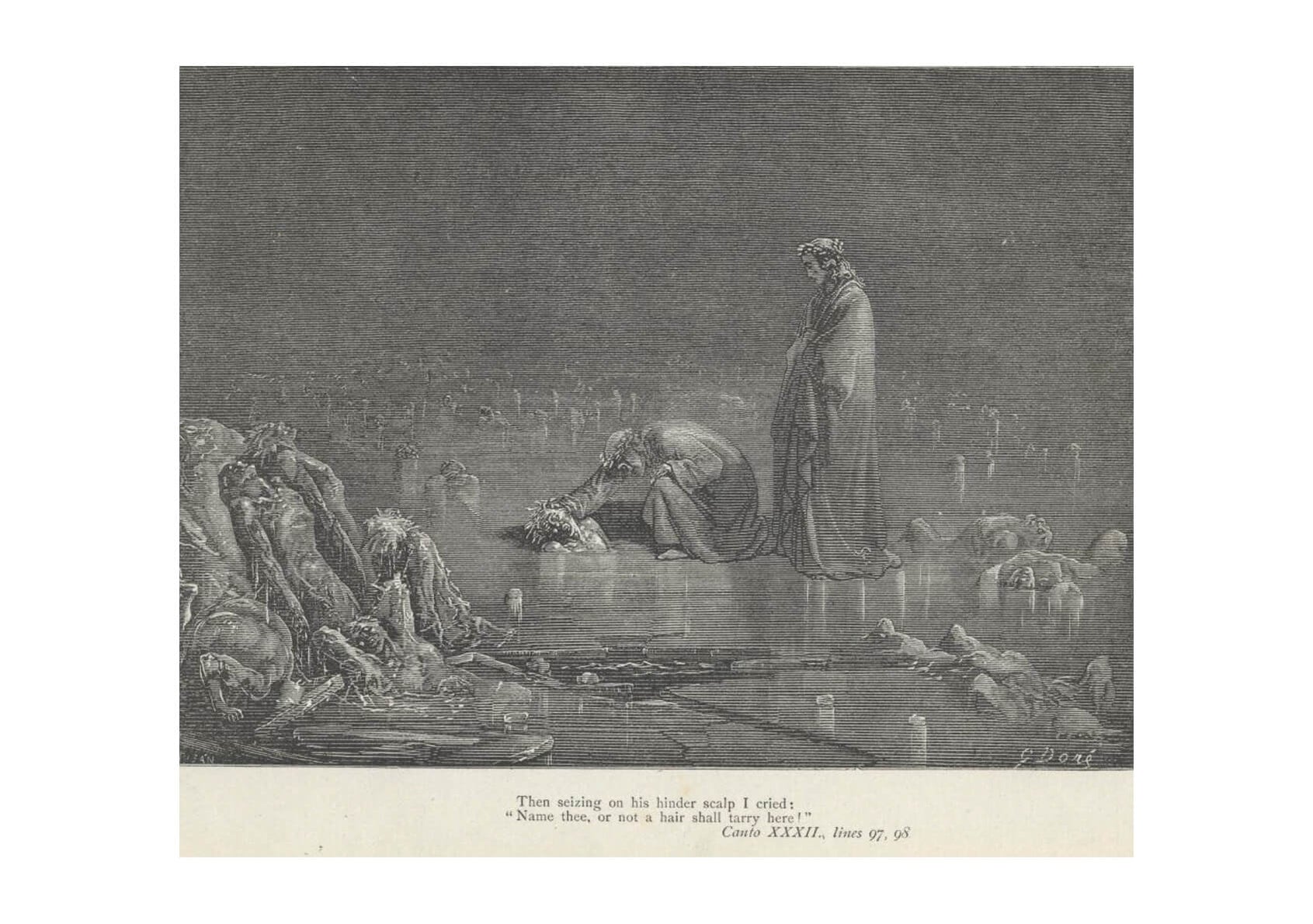 Gustave Doré - Dante's Inferno - Canto 32 Verses 97-98 — Spiffing Prints