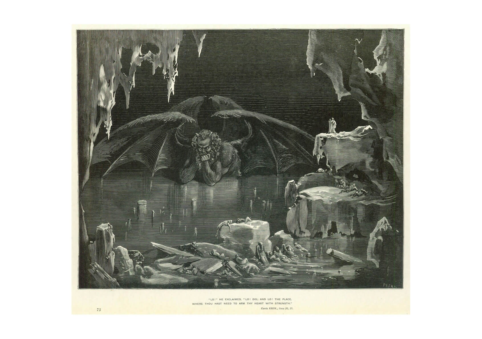 Gustave Doré - Dante's Inferno - Canto 34 Verses 20-21 — Spiffing Prints