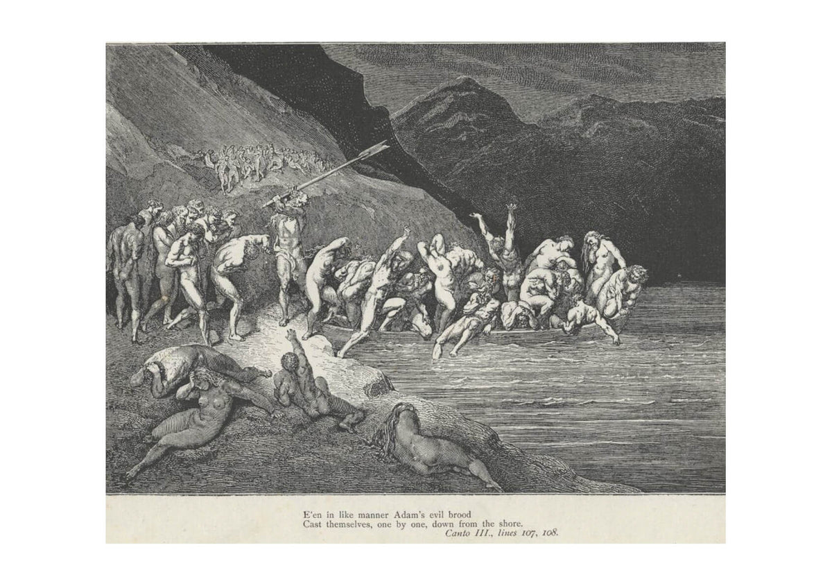 Gustave Doré - Dante's Inferno - Charon Strikes — Spiffing Prints