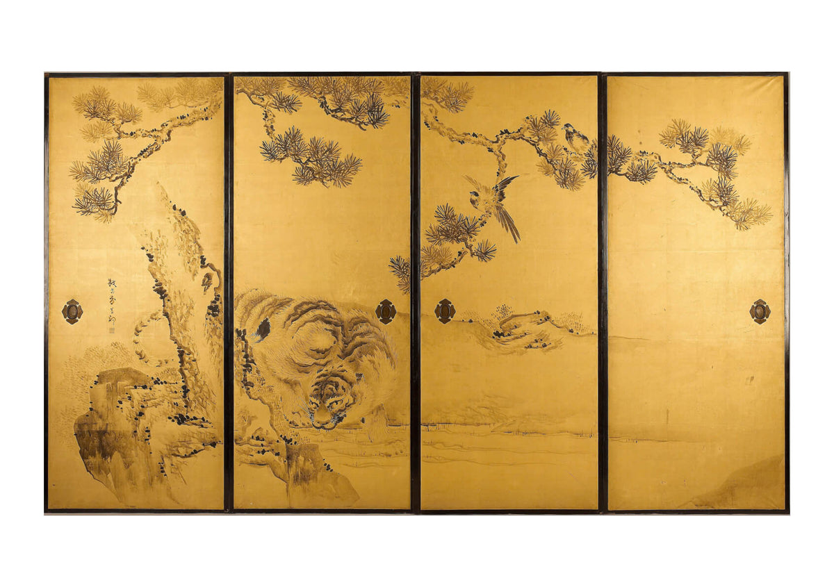 Kishi Ganku Fusuma Tigers and Dragon — Spiffing Prints