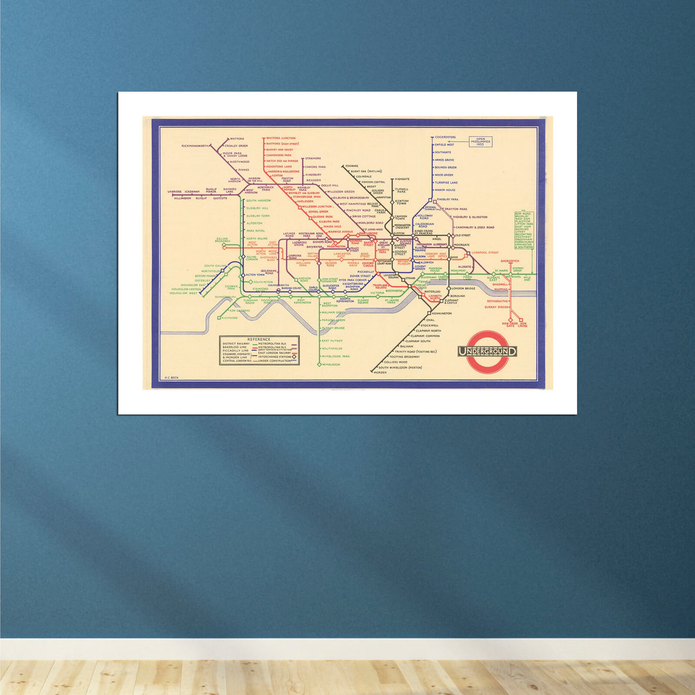 London Tube Map 1933 — Spiffing Prints