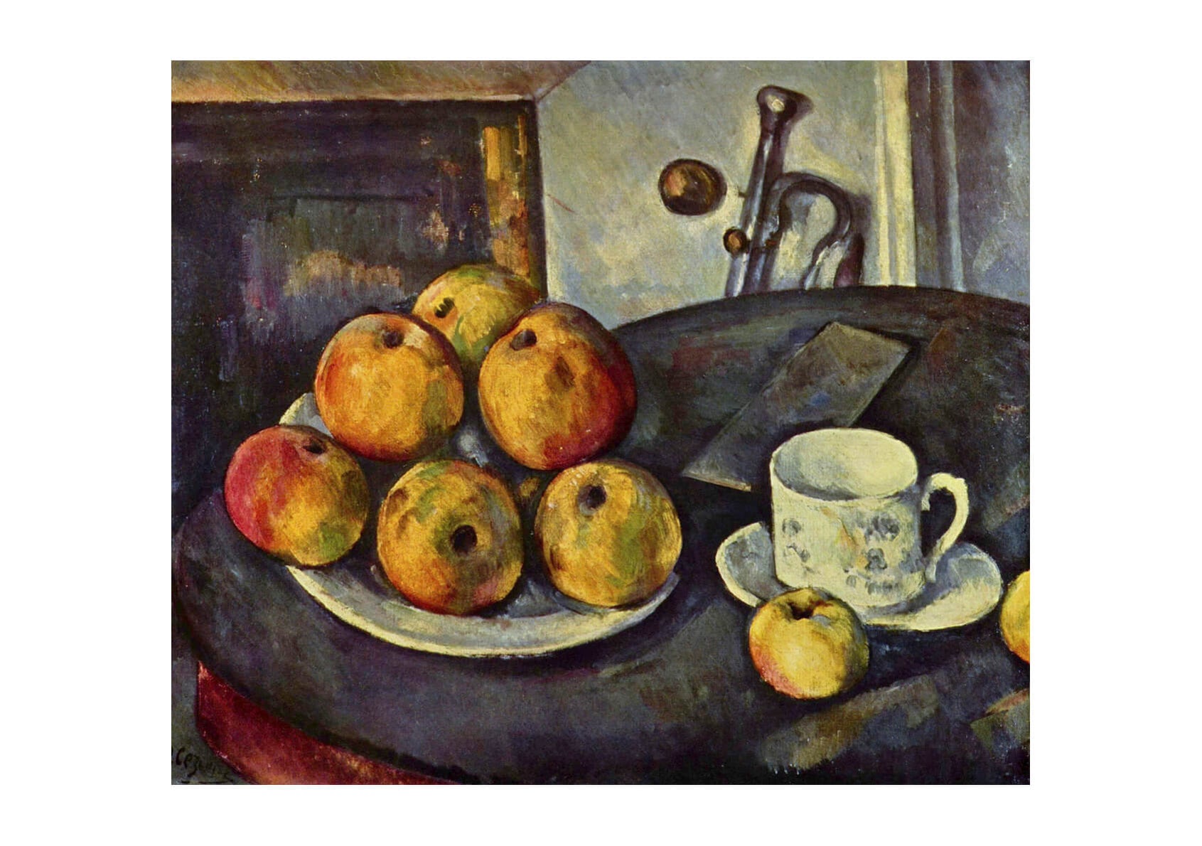 Paul Cezanne - Still Life fruit and Tea — Spiffing Prints