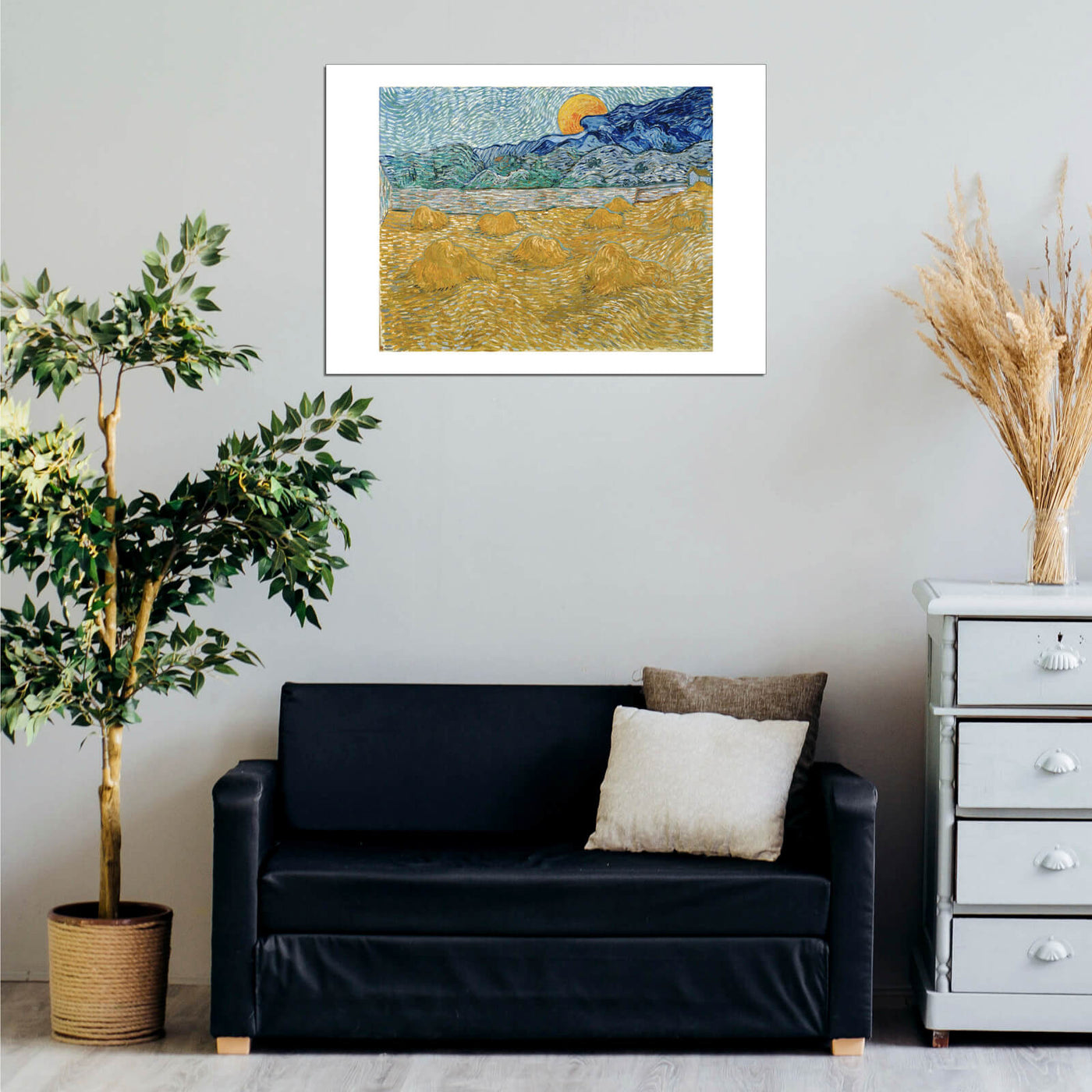 Vincent Van Gogh - Evening Landscape with Rising Moon, 1889 — Spiffing ...