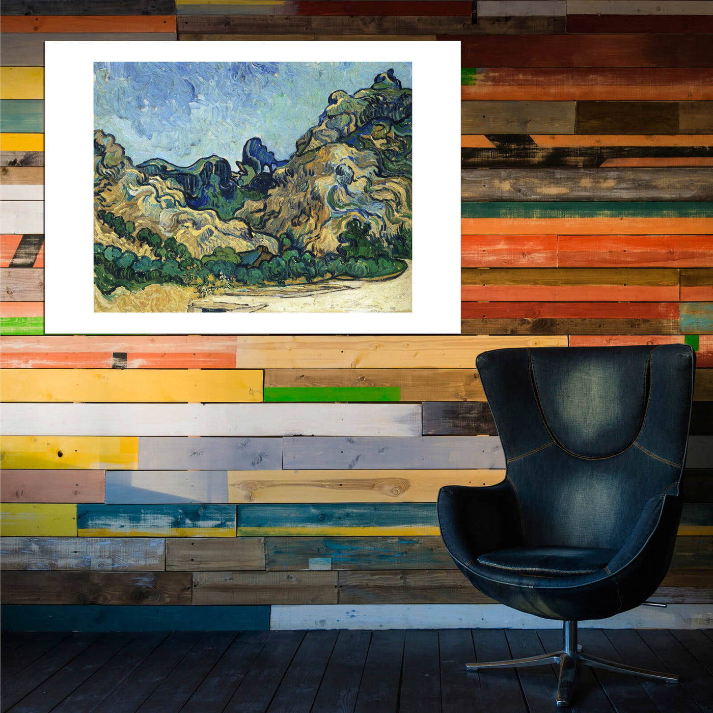 Vincent Van Gogh - Mountains at Saint-Remy, 1889 — Spiffing Prints