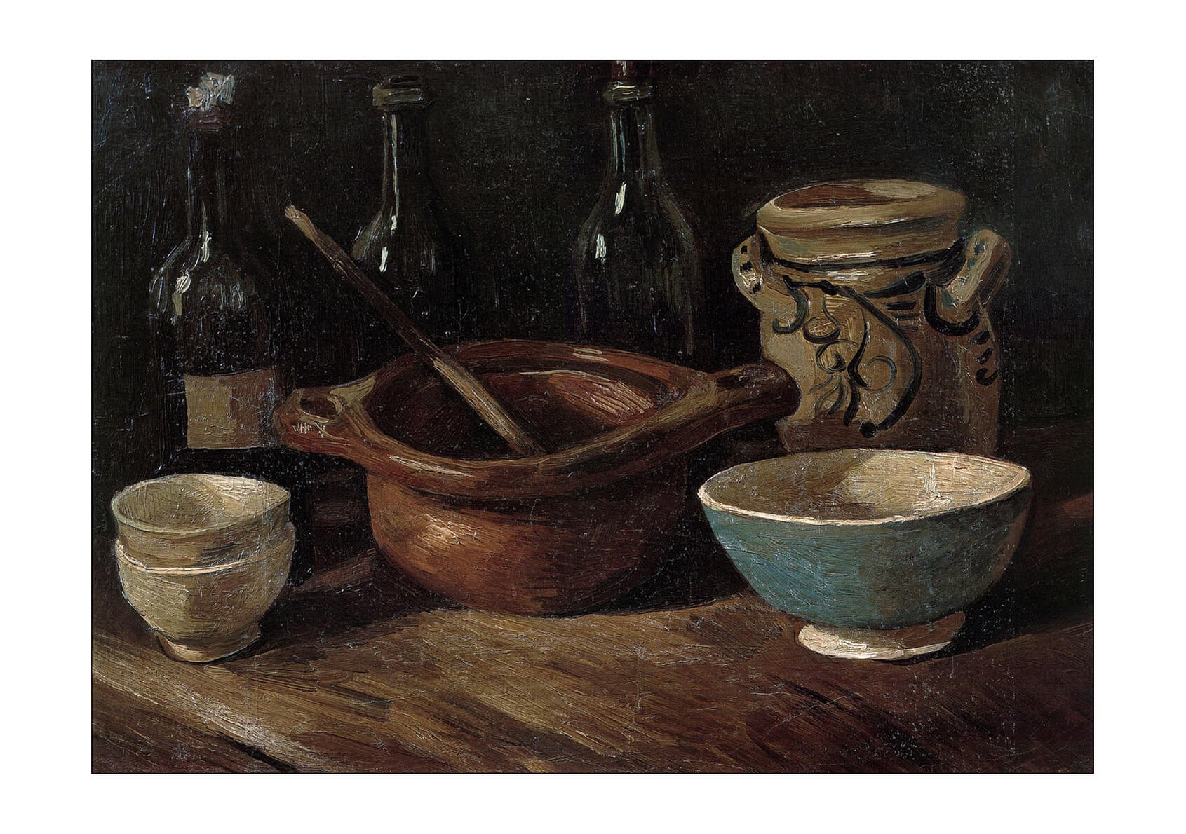 Vincent Van Gogh - Still Life with Three Bottles and Earthenware — Spiffing Prints