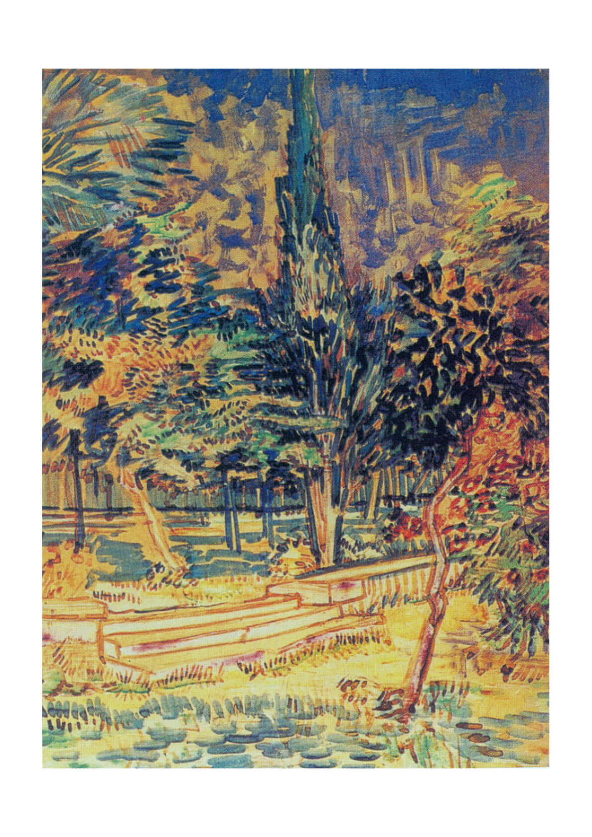 Vincent Van Gogh - Stone Steps in the Garden of the Asylum, 1889 ...