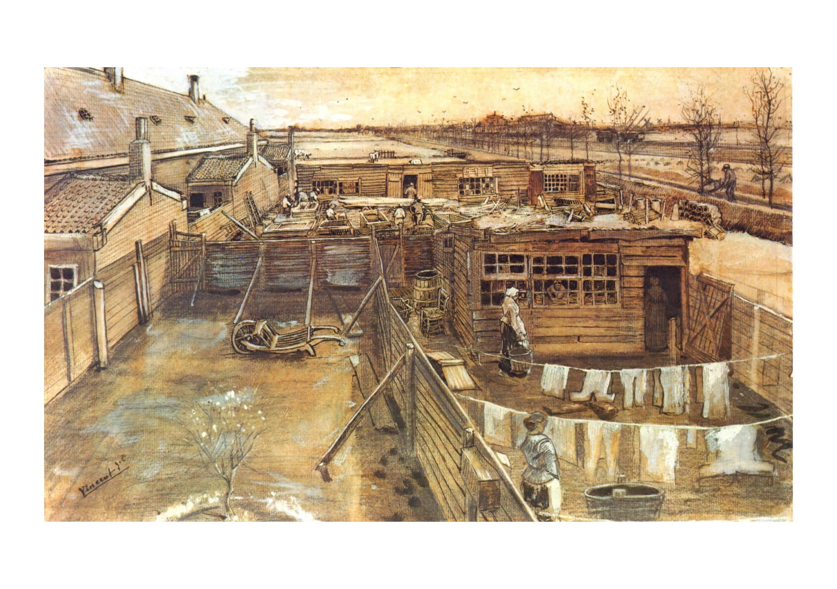 Vincent Van Gogh Carpenter`s Workshop Seen from the Artist`s Studio, 1 ...