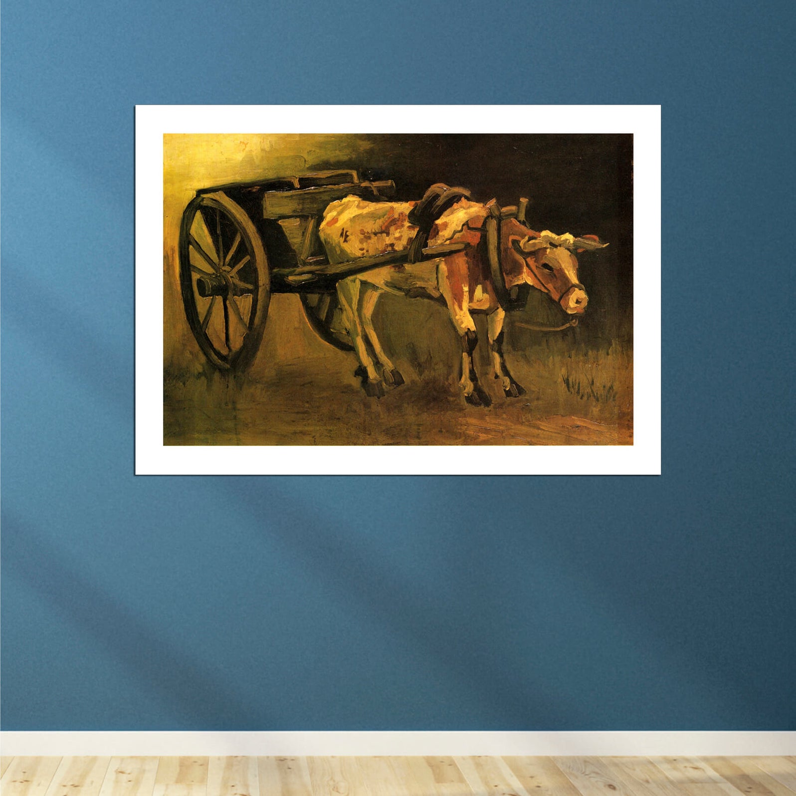 Vincent Van Gogh Cart with Red and White Ox, 1884 — Spiffing Prints