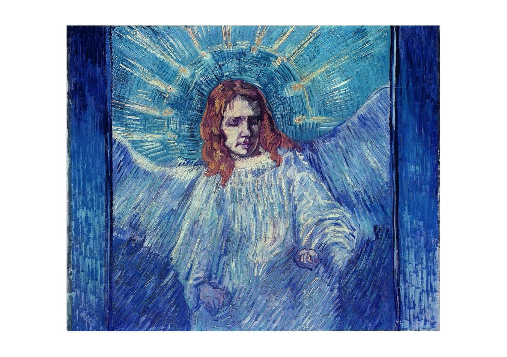 Vincent Van Gogh Half-Figure of an Angel (after Rembrandt), 1889 ...
