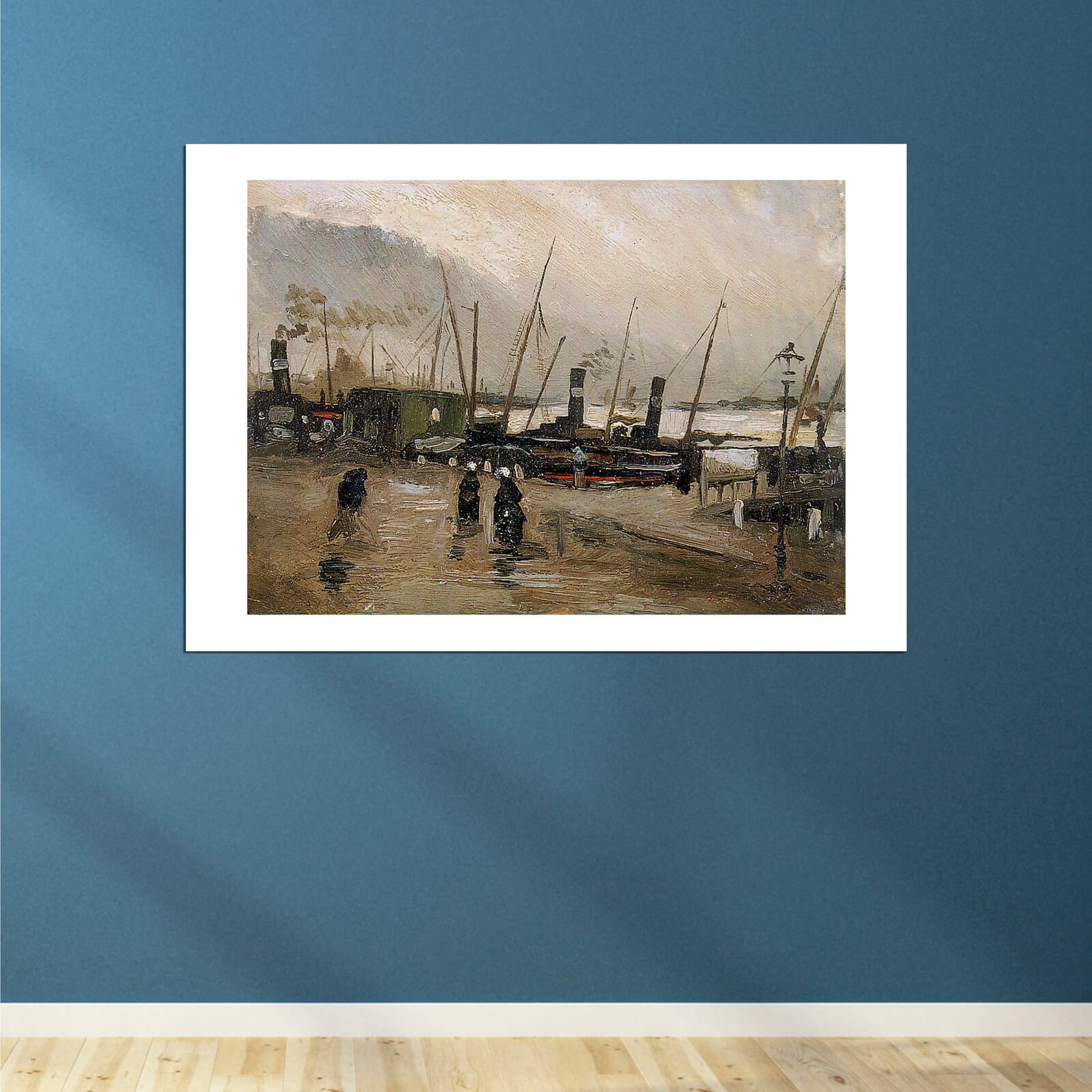 Vincent Van Gogh Quayside with Ships in Antwerp, 1885 — Spiffing Prints