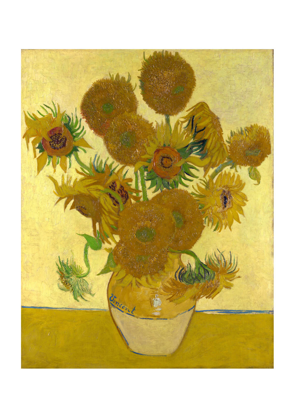 Vincent Van Gogh Still Life - Vase with Fifteen Sunflowers, 1888 ...