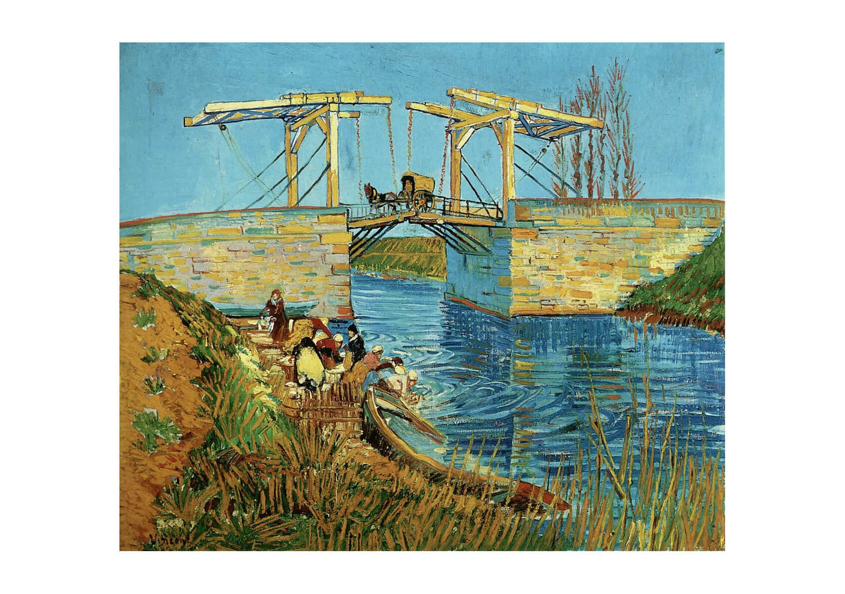 Vincent Van Gogh The Langlois Bridge at Arles with Women Washing, 1888 ...