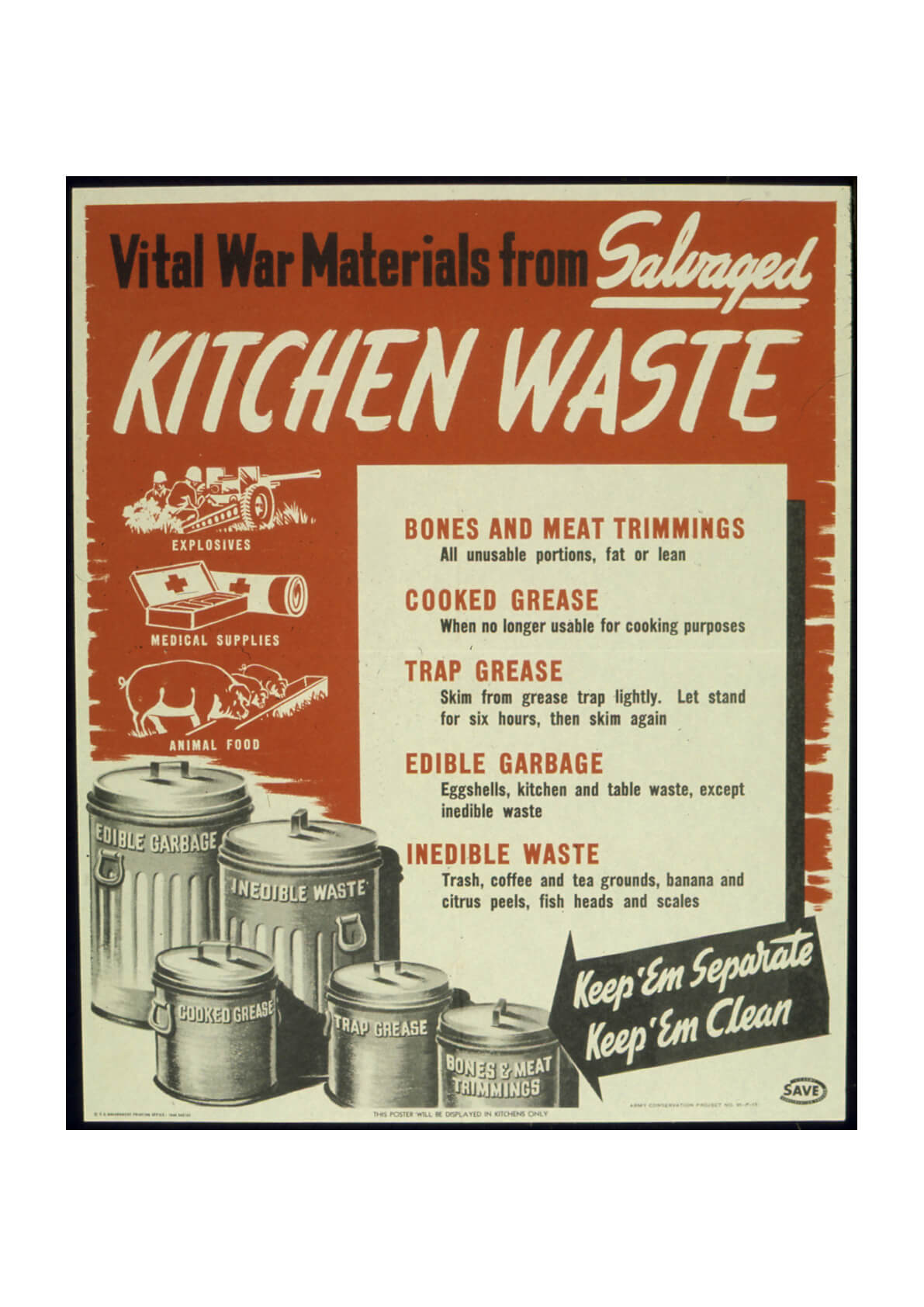 WW2 Vital War Materials from Salvaged Kitchen Waste — Spiffing Prints