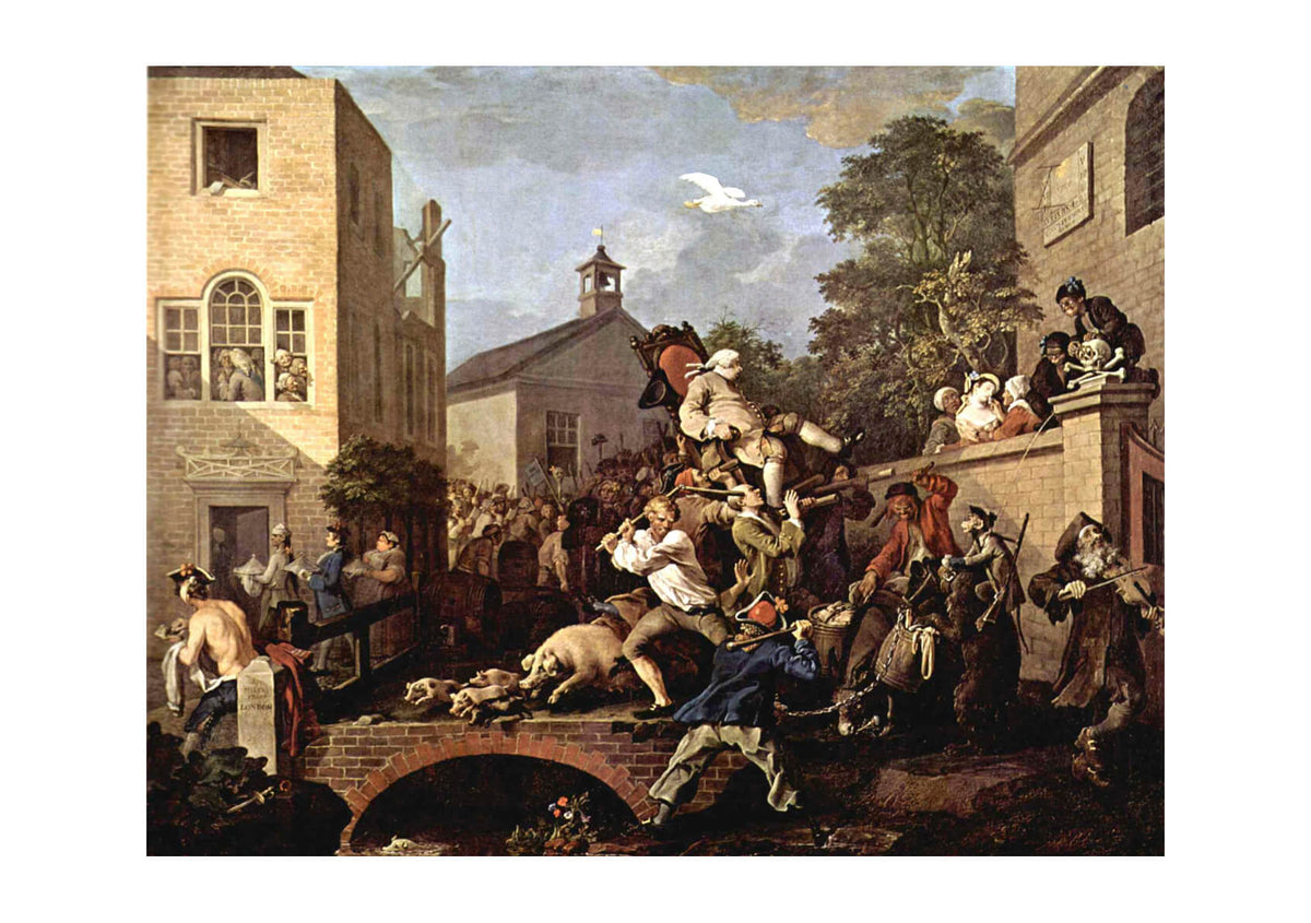 William Hogarth - The Election IV Chairing the Member 1754-55 ...